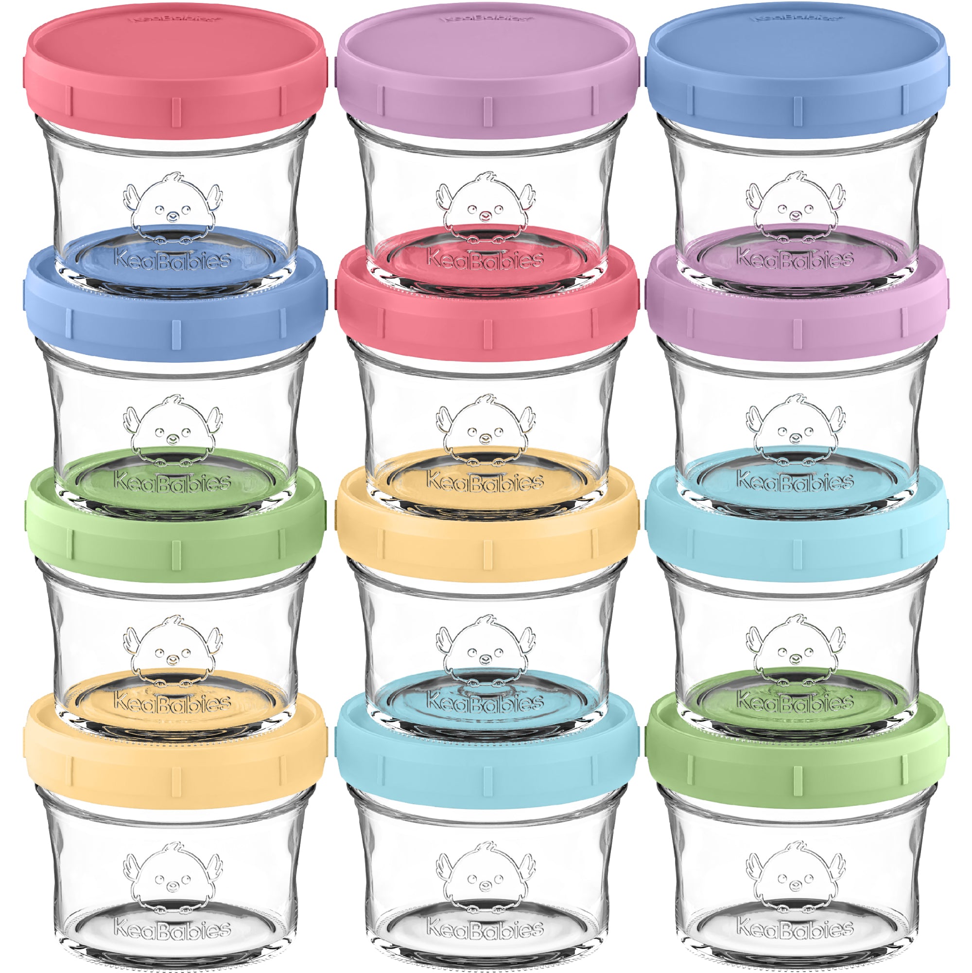 Colored Glass Storage Jars