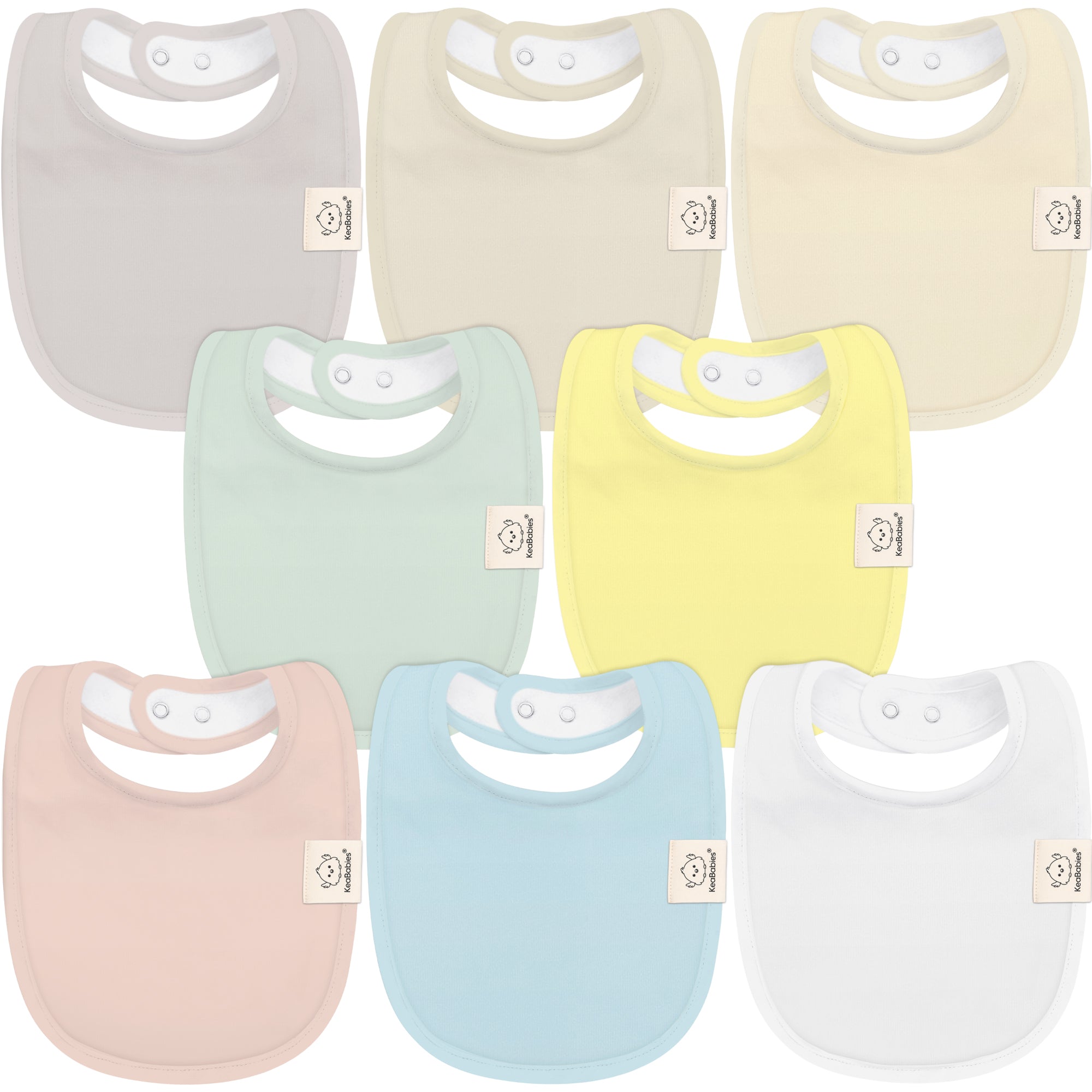 Organic Cotton Baby Drool Bibs, Toddler Teething Bibs 8-Pack – KeaBabies