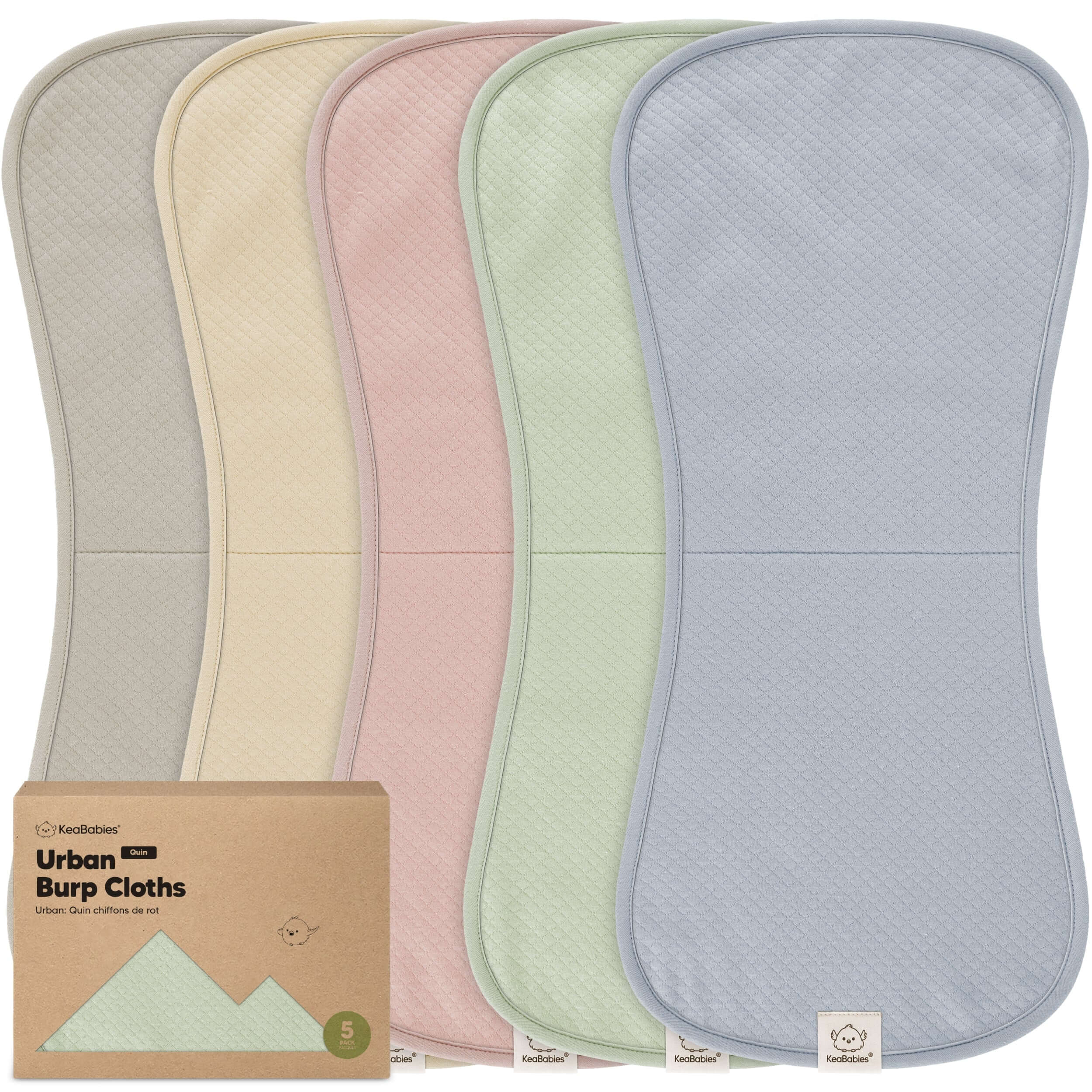 100% Organic Baby Burp Cloths Set For Feeding – KeaBabies