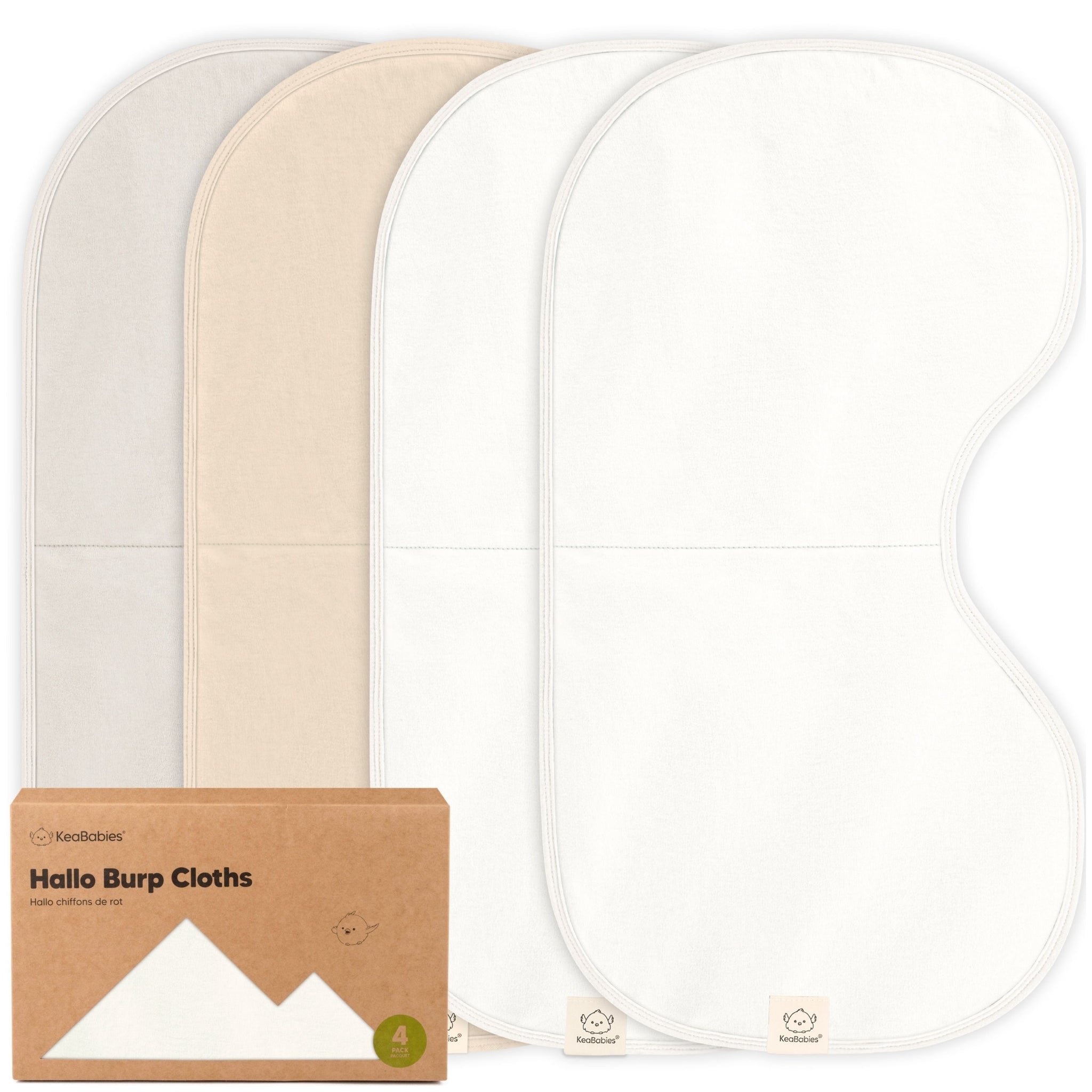 100% Organic Baby Burp Cloths Set For Feeding – KeaBabies