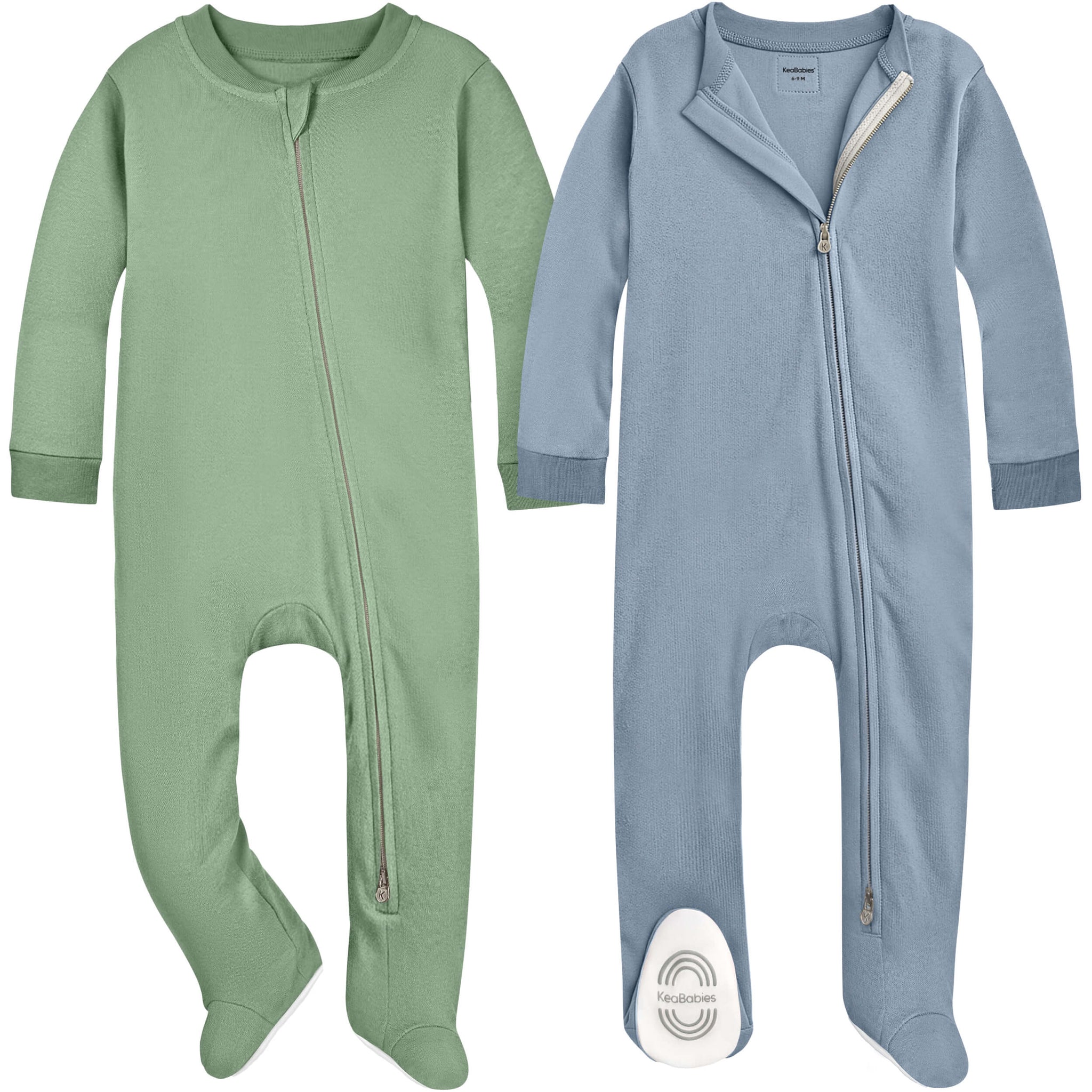 2-Pack Soothe Baby Sleep & Play Footies – KeaBabies