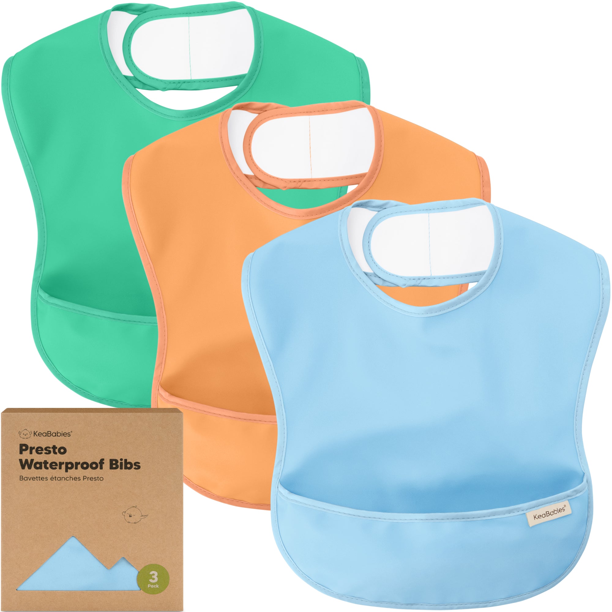 Waterproof Baby Bibs with Food Catcher for 6 to 36 Months – KeaBabies